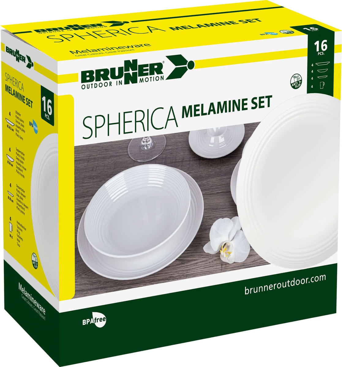 Set piatti da campeggio Brunner Melamine Spherica