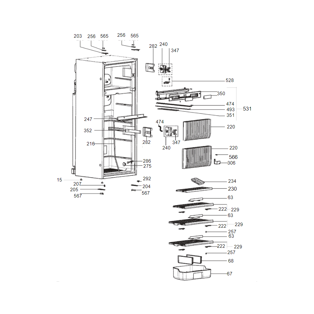 Ricambi frigorifero Dometic serie 8 mod.RMD 8551 Sx - Mobile