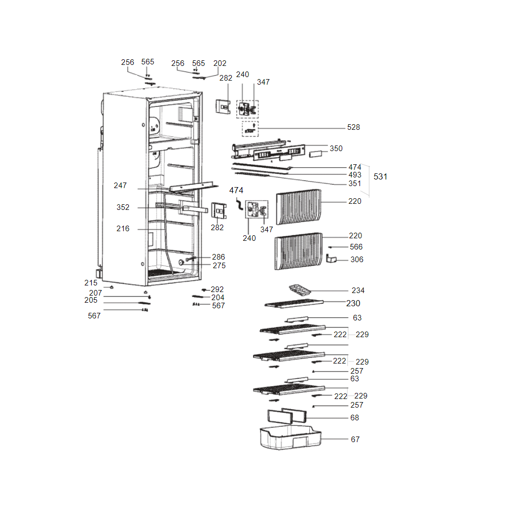 Ricambi frigo Dometic serie 8 mod.RMD 8555 Dx - Mobile