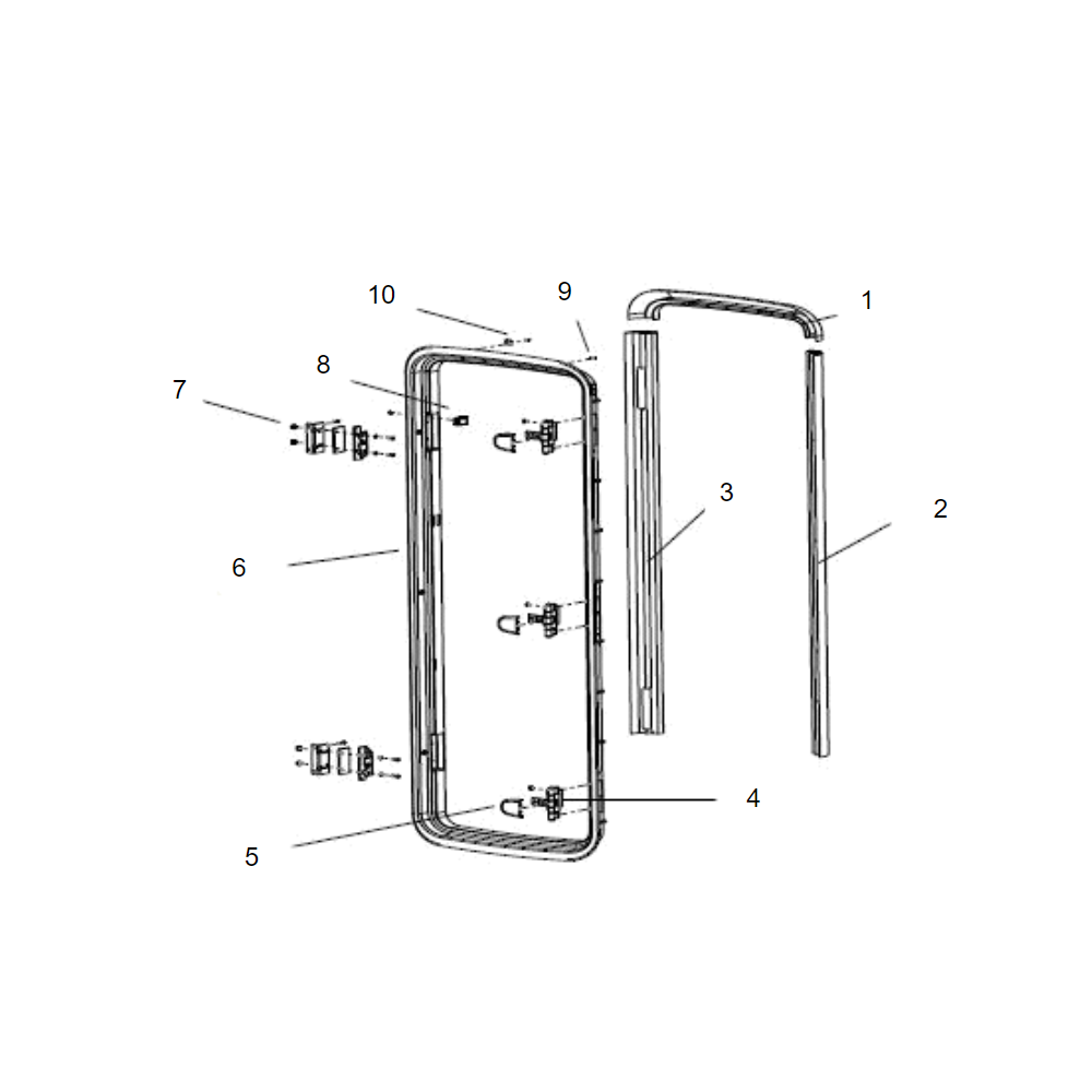 Ricambi porta Dometic Cara D-R - Telaio esterno