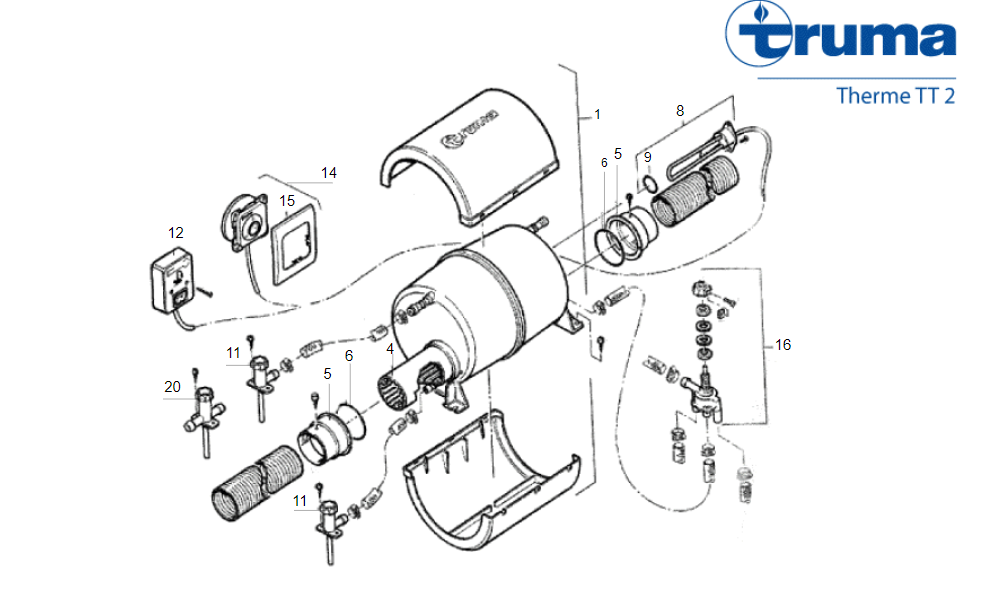 Ricambi boiler Truma Therme TT2